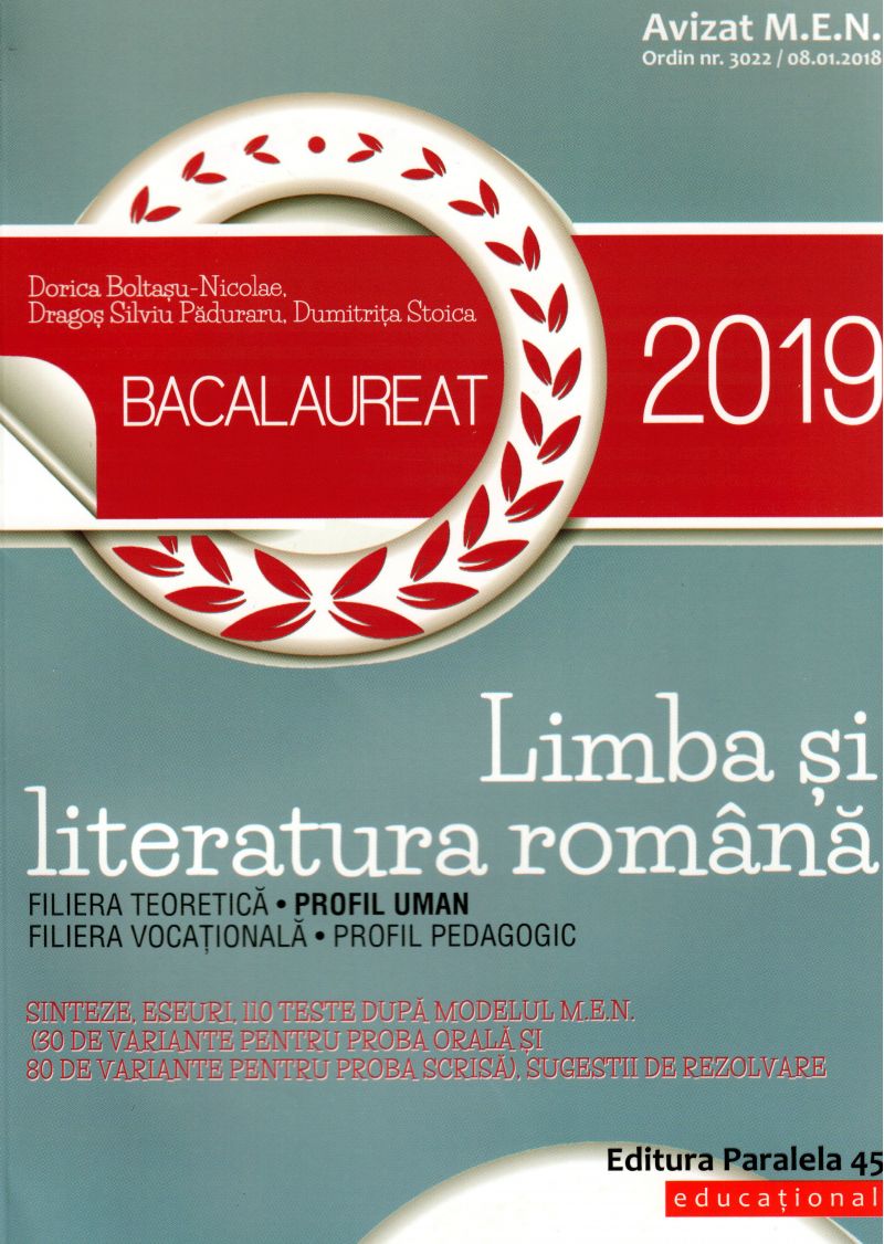 Bacalaureat 2019. Limba si literatura romana. Profil uman ( 80 de teste )